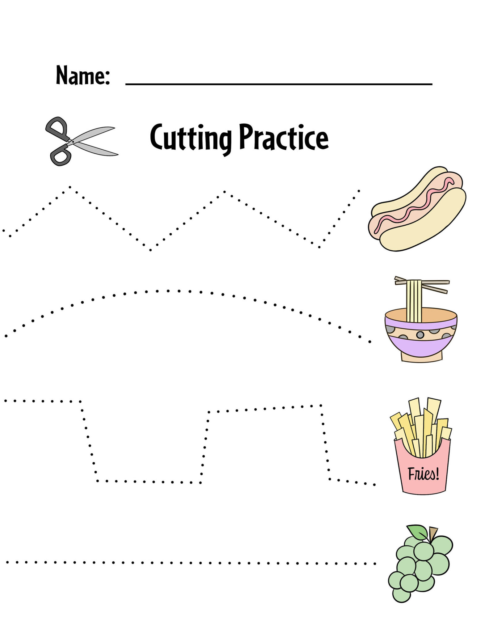 Free Printable Cutting Worksheets for Preschoolers ⋆ The Hollydog Blog