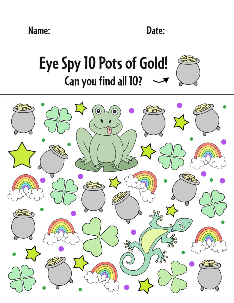 FREE March Worksheets for Preschool ⋆ The Hollydog Blog