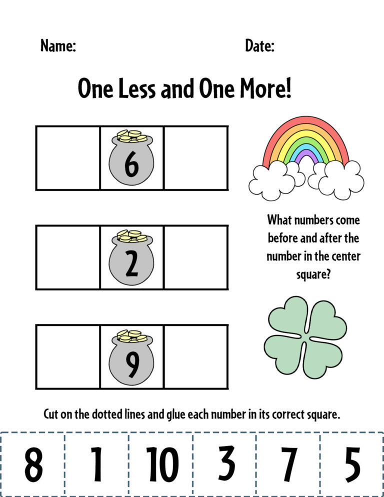 FREE March Worksheets for Preschool ⋆ The Hollydog Blog