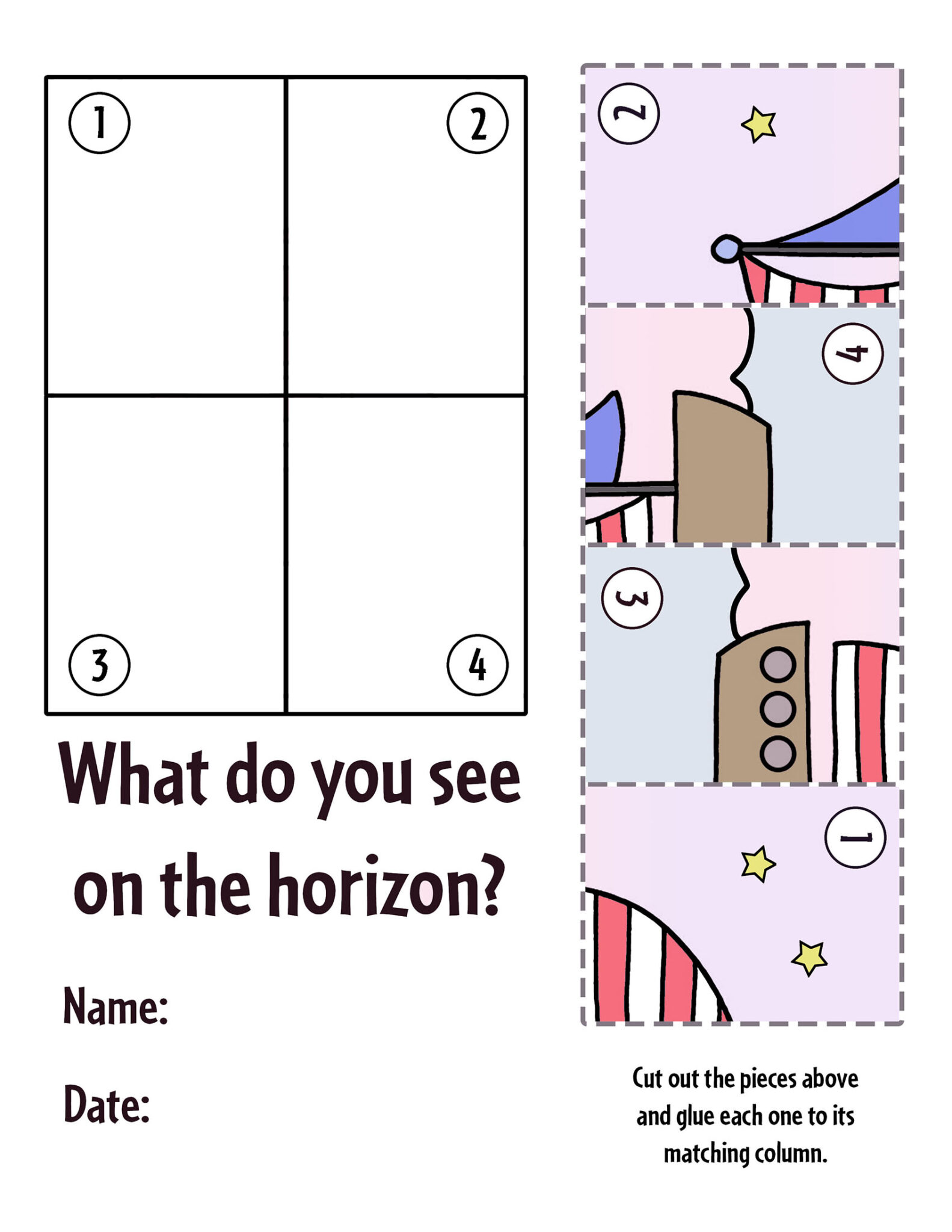 Sense of Sight Worksheets for Preschool ⋆ The Hollydog Blog