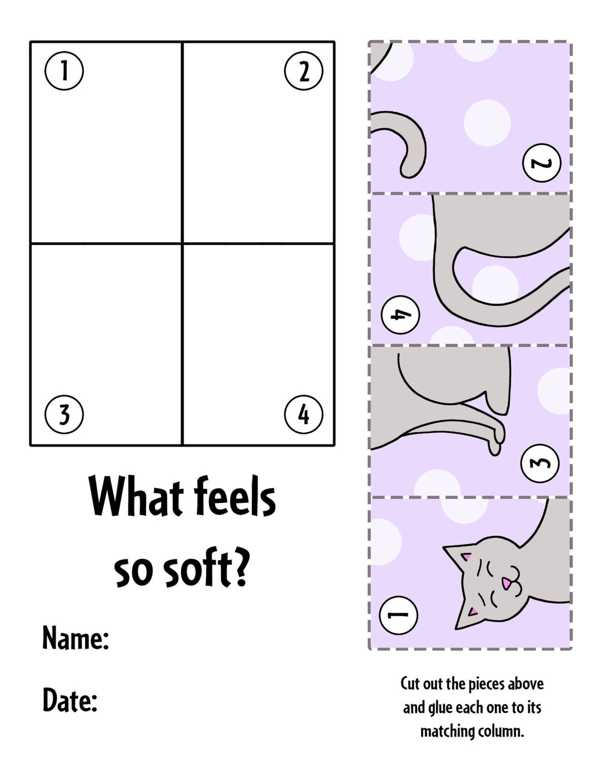 Sense of Touch Worksheets for Preschool ⋆ The Hollydog Blog