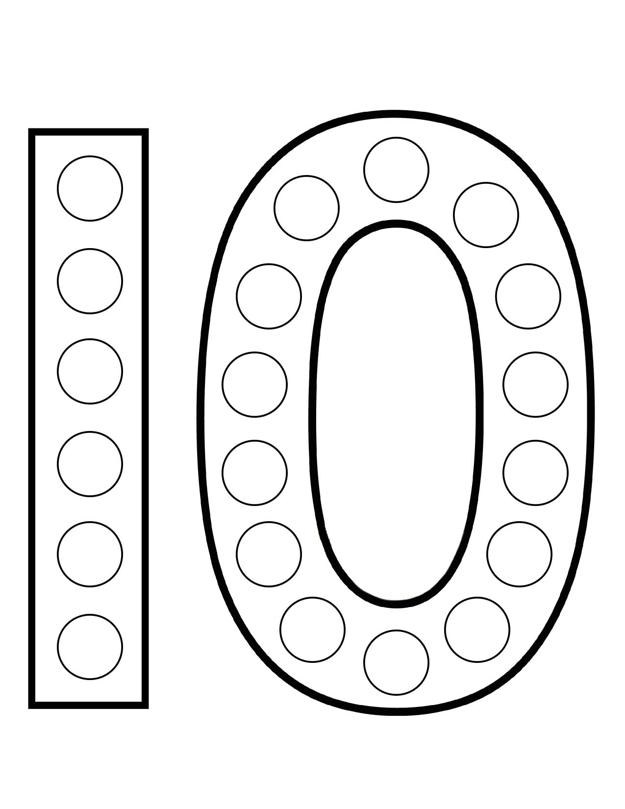 FREE Number 10 Worksheets for Preschool ⋆ The Hollydog Blog