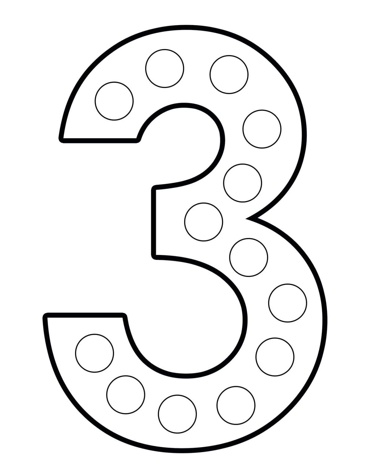 FREE Number 3 Worksheets for Preschool ⋆ The Hollydog Blog