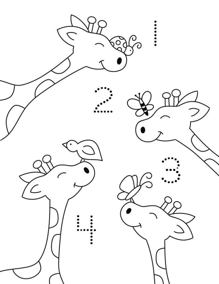 Free Coloring Pages of Giraffes! ⋆ The Hollydog Blog