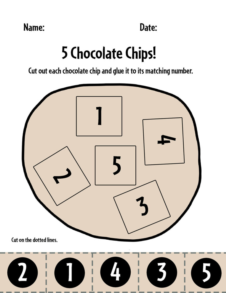 FREE Number 5 Worksheets for Preschool ⋆ The Hollydog Blog