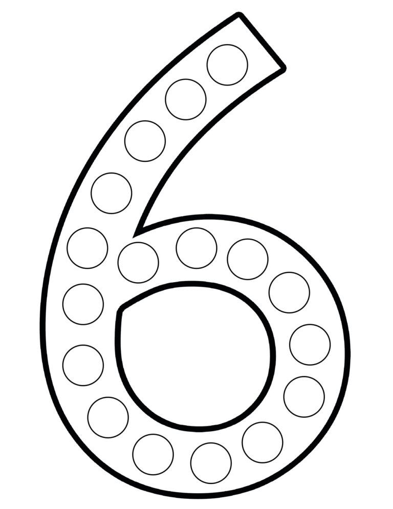 FREE Number 6 Worksheets for Preschool ⋆ The Hollydog Blog