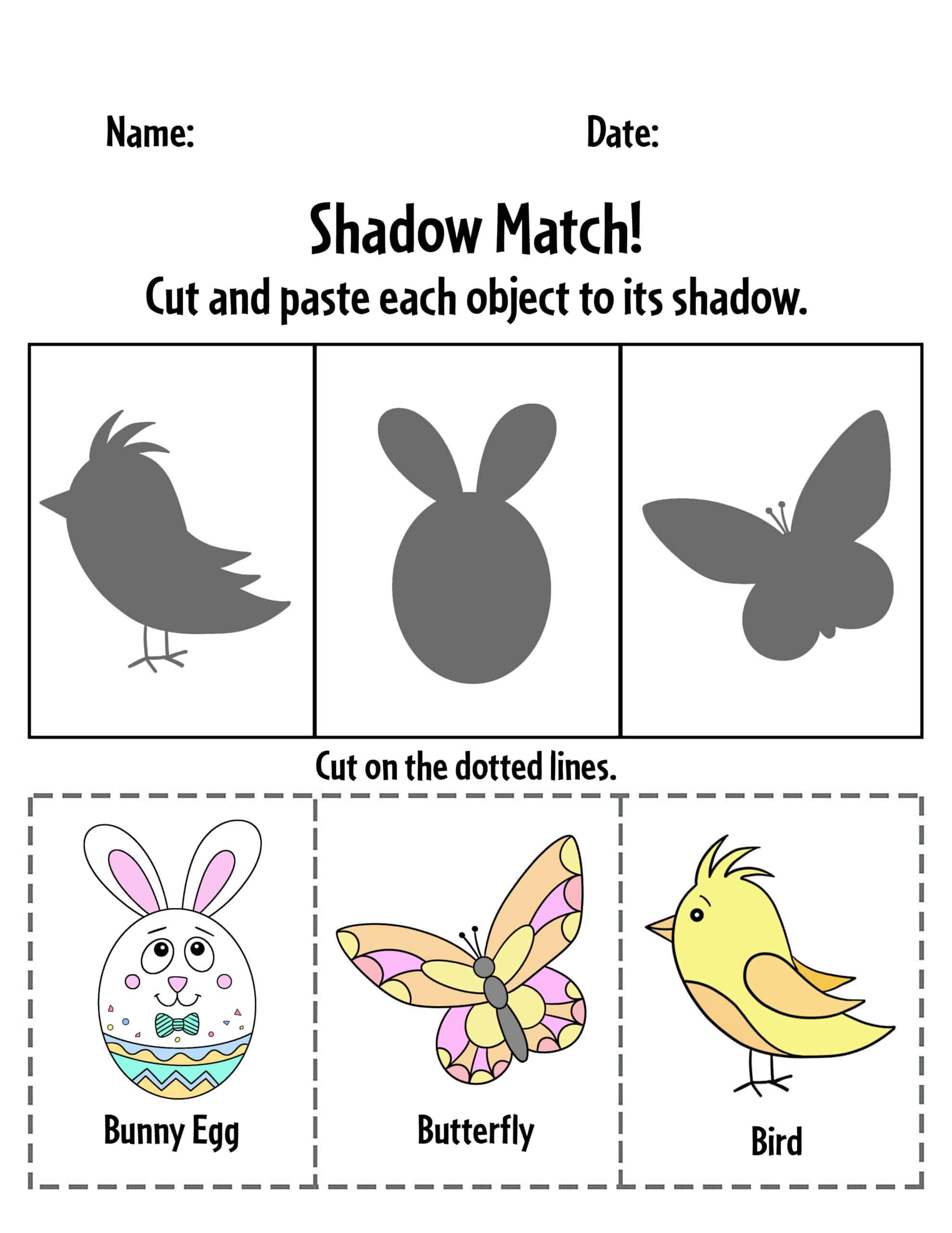 FREE April Worksheets for Preschool ⋆ The Hollydog Blog