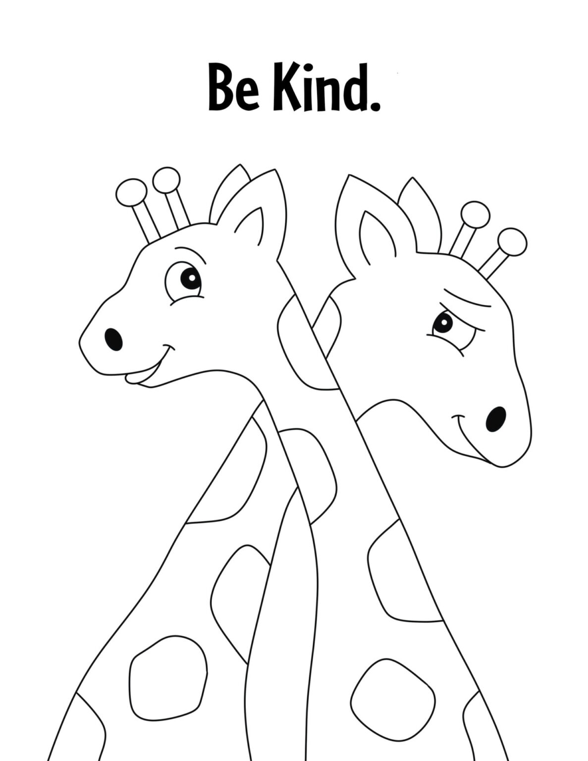 Free Coloring Pages of Giraffes! ⋆ The Hollydog Blog