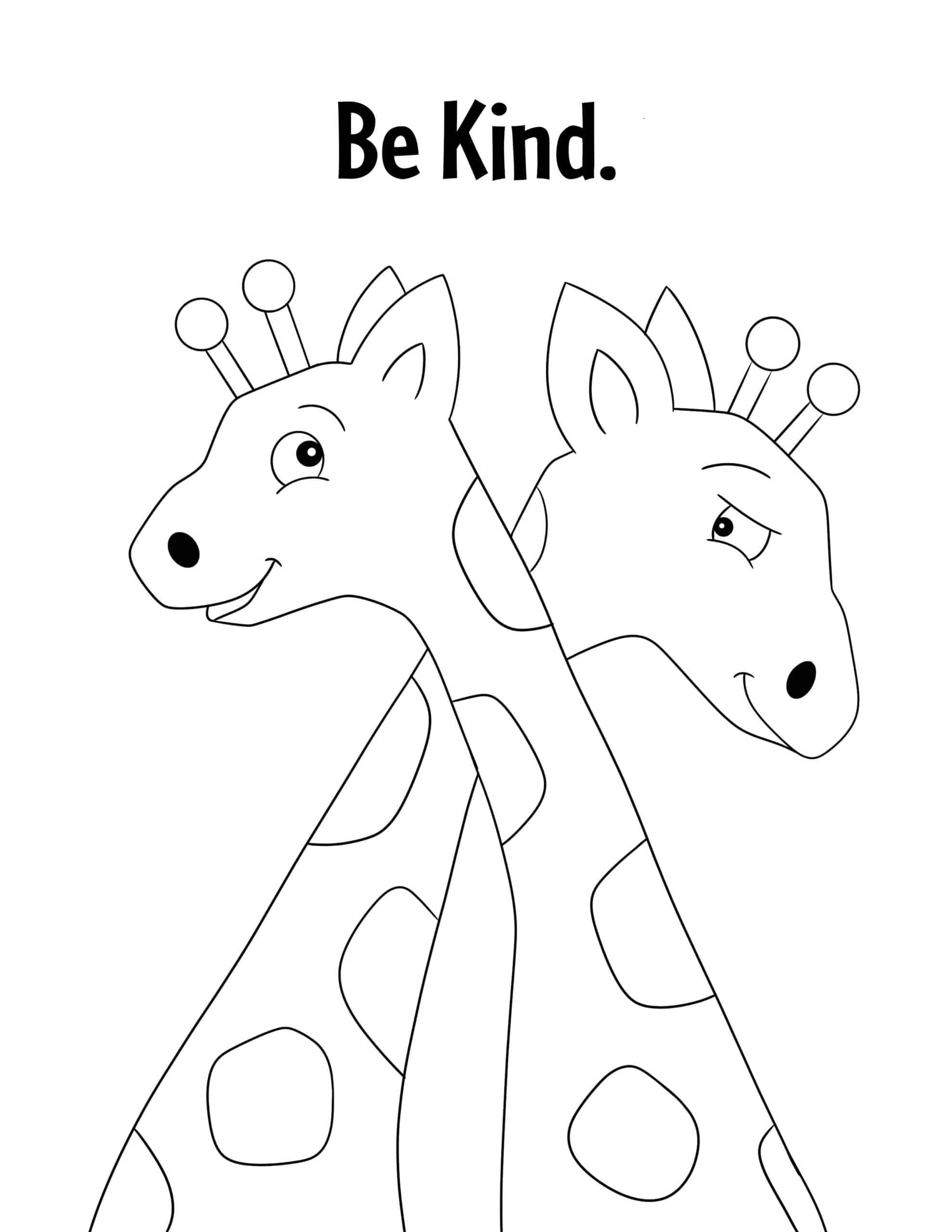 Free Coloring Pages of Giraffes! ⋆ The Hollydog Blog