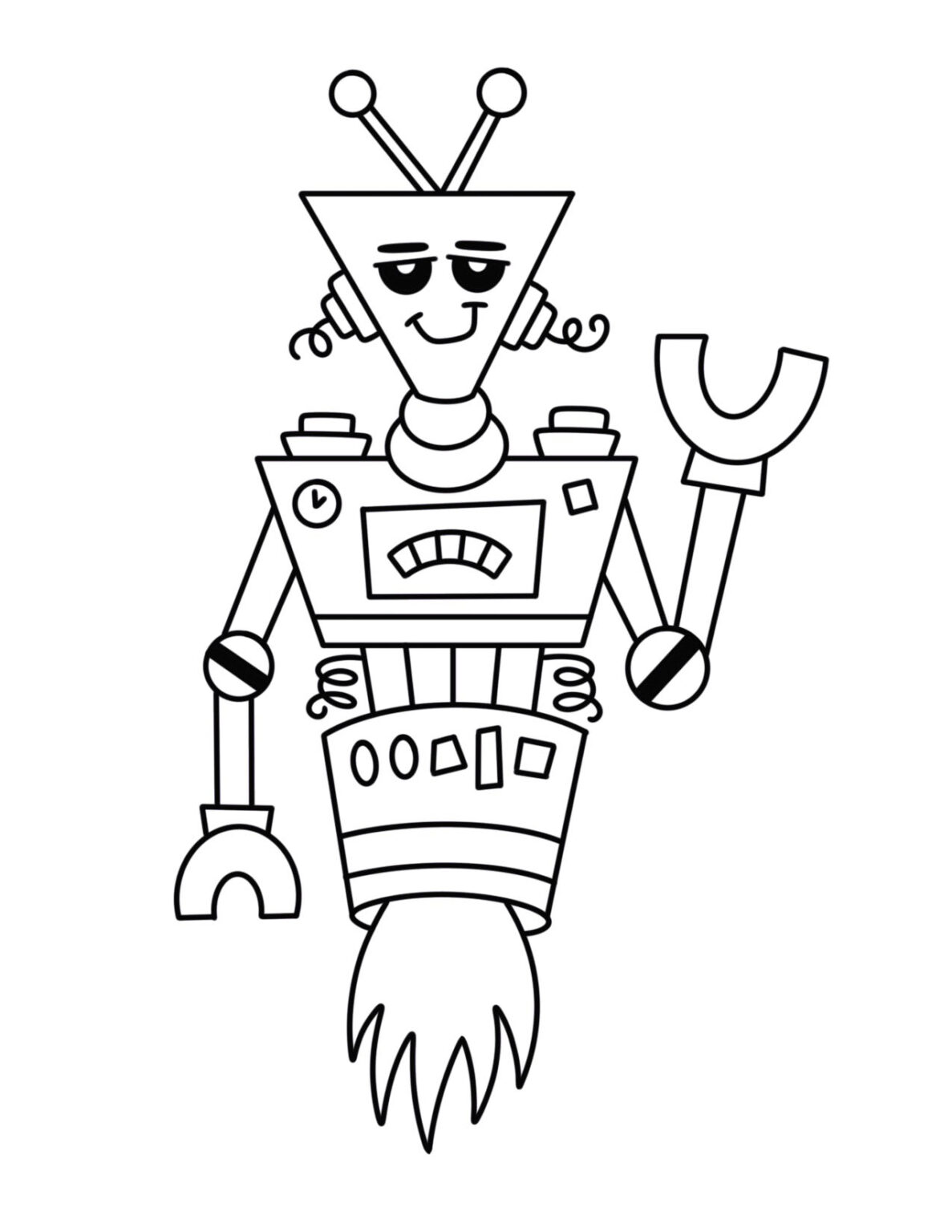 Free Robot Coloring Pages for Kids! ⋆ The Hollydog Blog
