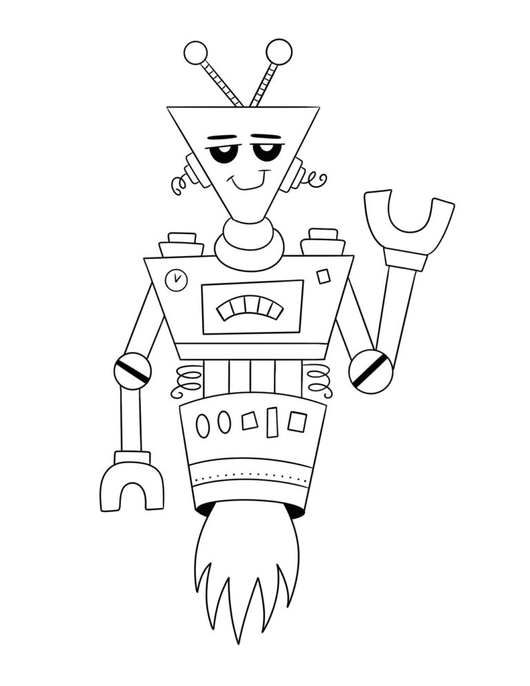 Free Robot Coloring Pages for Kids! ⋆ The Hollydog Blog