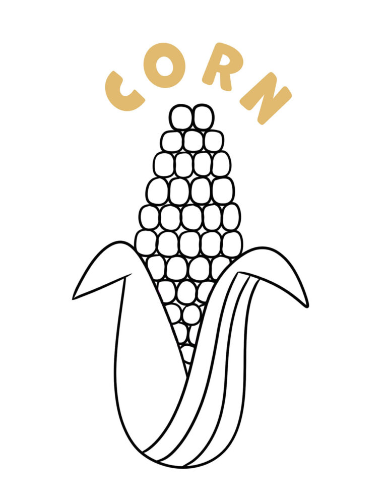 Free Vegetable and Fruit Coloring Pages for Kids ⋆ The Hollydog Blog