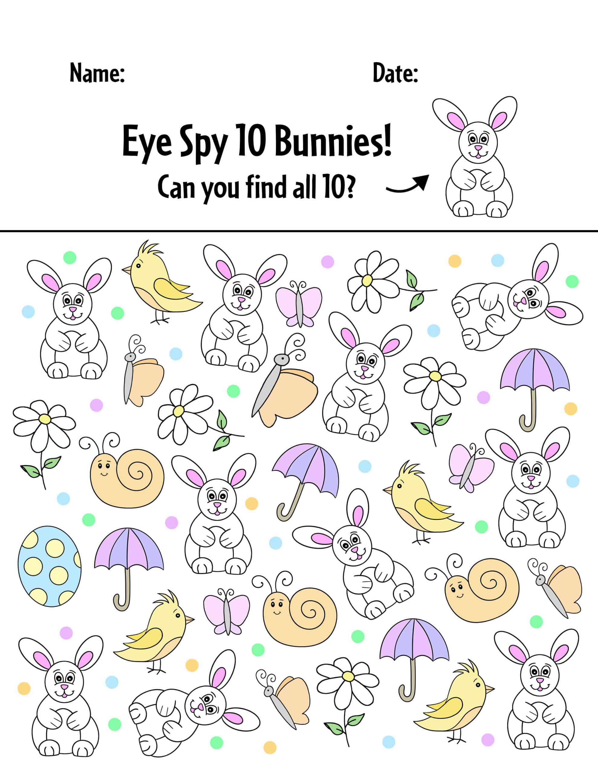 FREE April Worksheets for Preschool ⋆ The Hollydog Blog