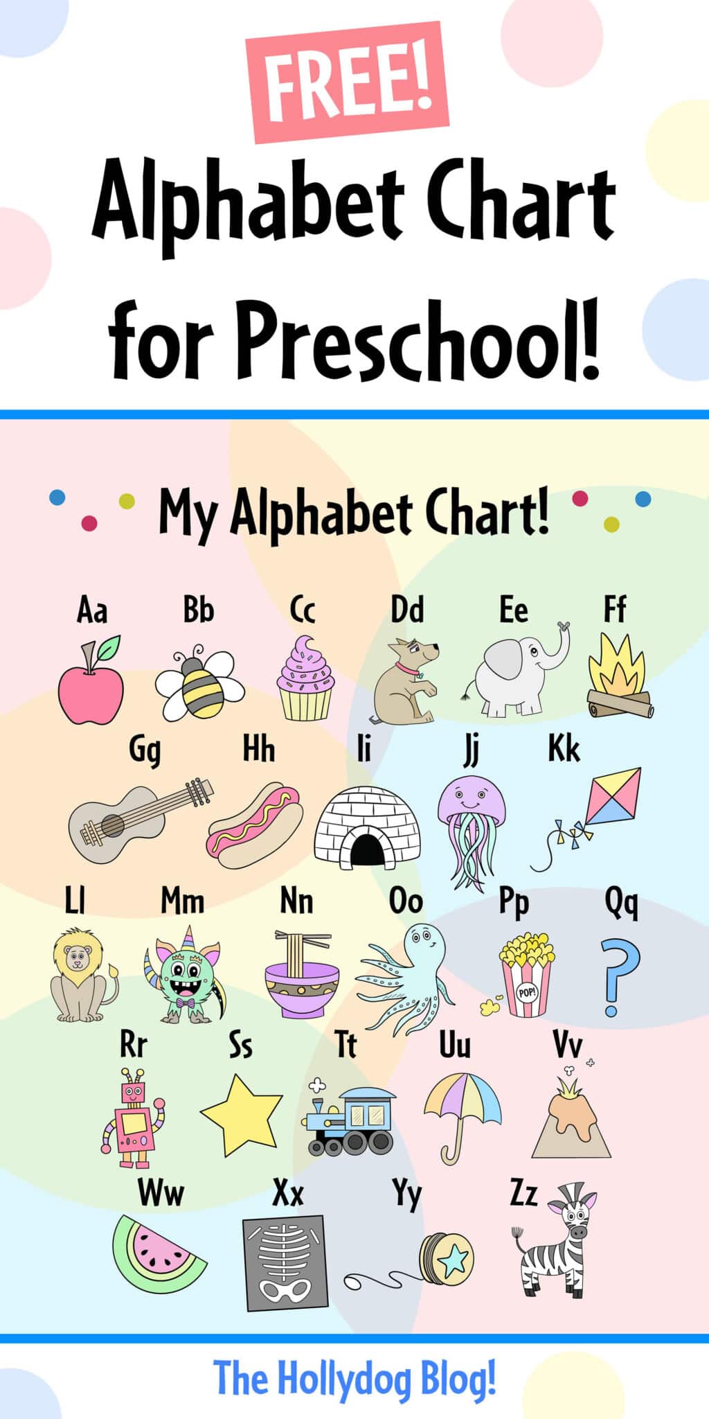 FREE Printable Alphabet Chart! ⋆ The Hollydog Blog