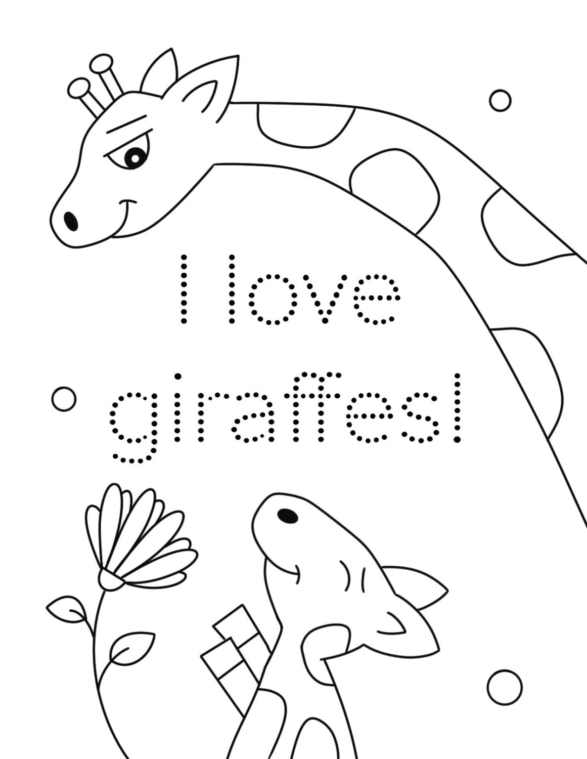 Free Coloring Pages of Giraffes! ⋆ The Hollydog Blog