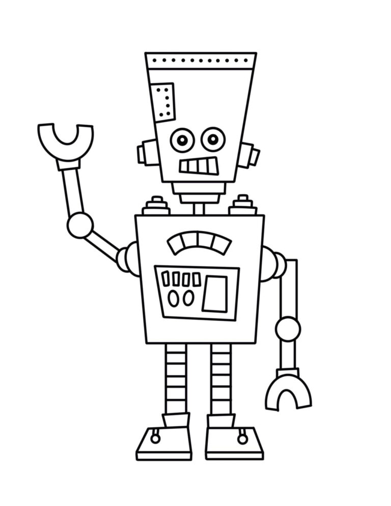 Free Robot Coloring Pages for Kids! ⋆ The Hollydog Blog