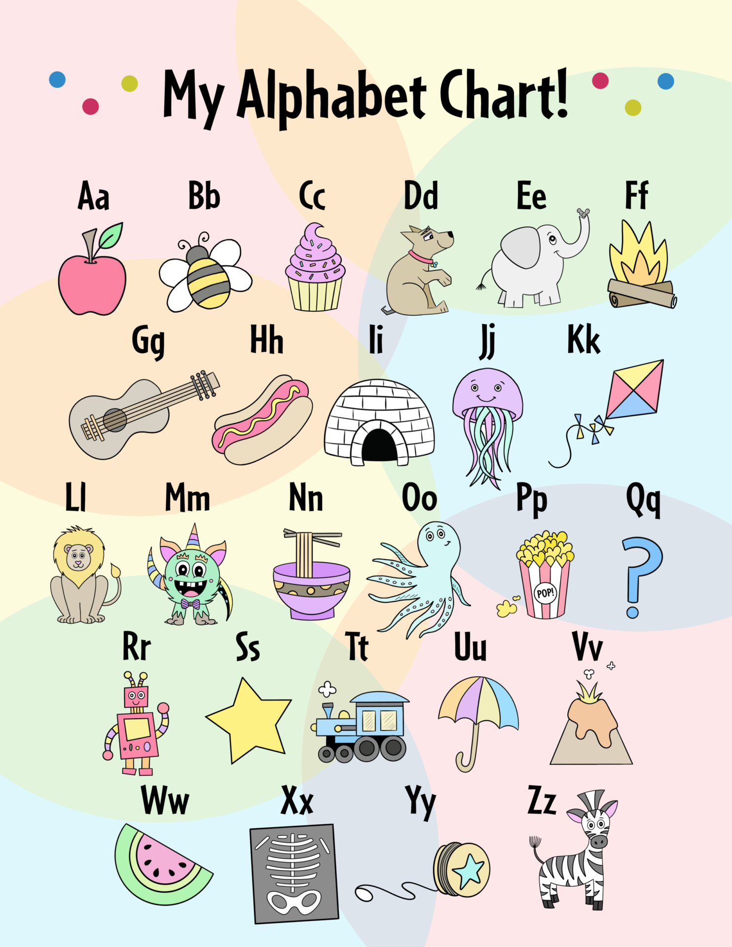 FREE Printable Alphabet Chart! ⋆ The Hollydog Blog