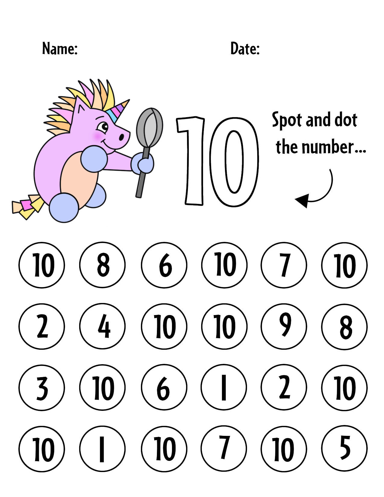 Free Preschool Number Recognition Worksheets! ⋆ The Hollydog Blog