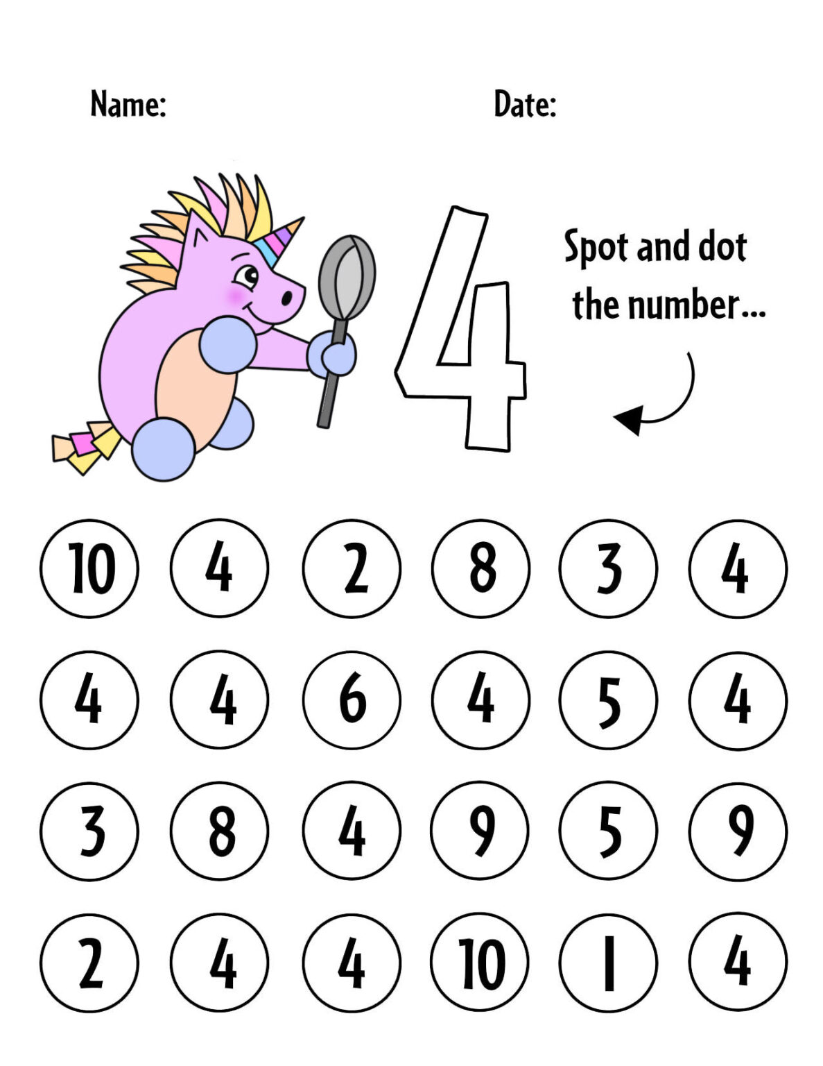 Free Preschool Number Recognition Worksheets! ⋆ The Hollydog Blog