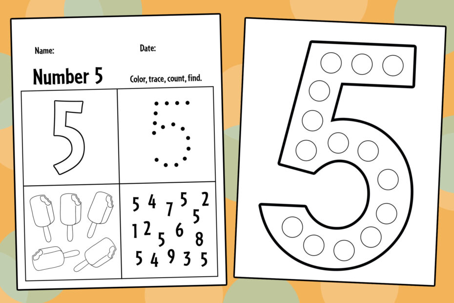 Free Number Worksheets for Preschool ⋆ The Hollydog Blog