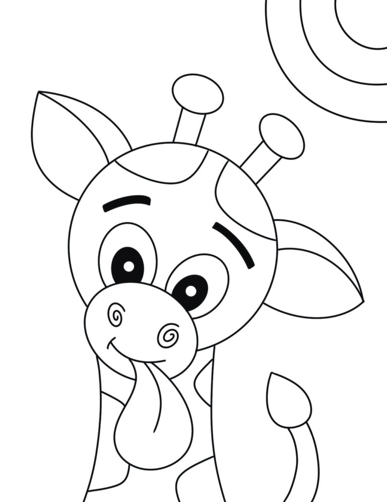 Free Coloring Pages of Giraffes! ⋆ The Hollydog Blog
