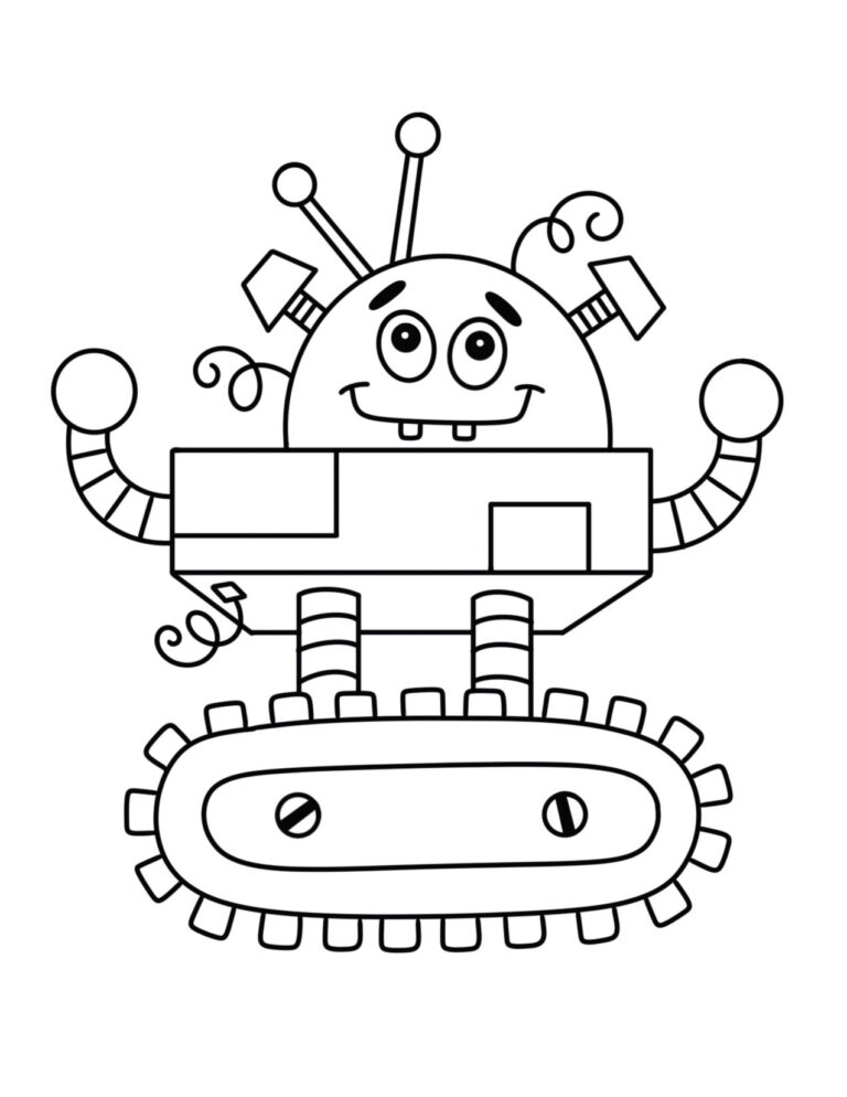 Free Robot Coloring Pages for Kids! ⋆ The Hollydog Blog