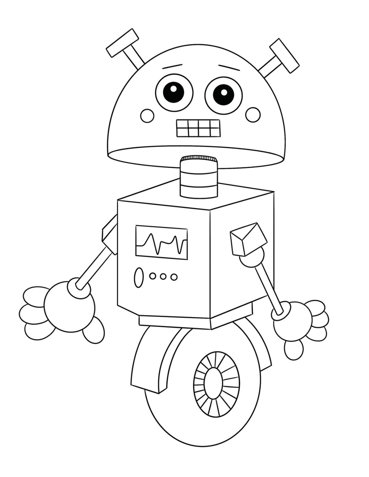 Free Robot Coloring Pages for Kids! ⋆ The Hollydog Blog