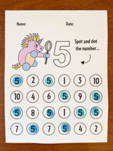 Free Preschool Number Recognition Worksheets! ⋆ The Hollydog Blog