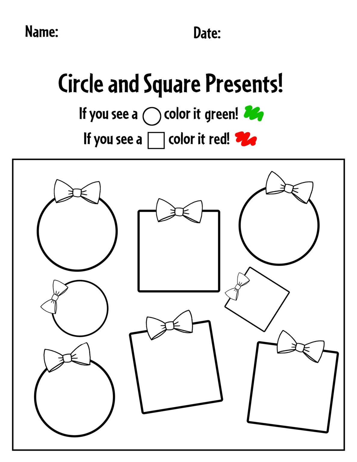 FREE December Worksheets for Preschool ⋆ The Hollydog Blog