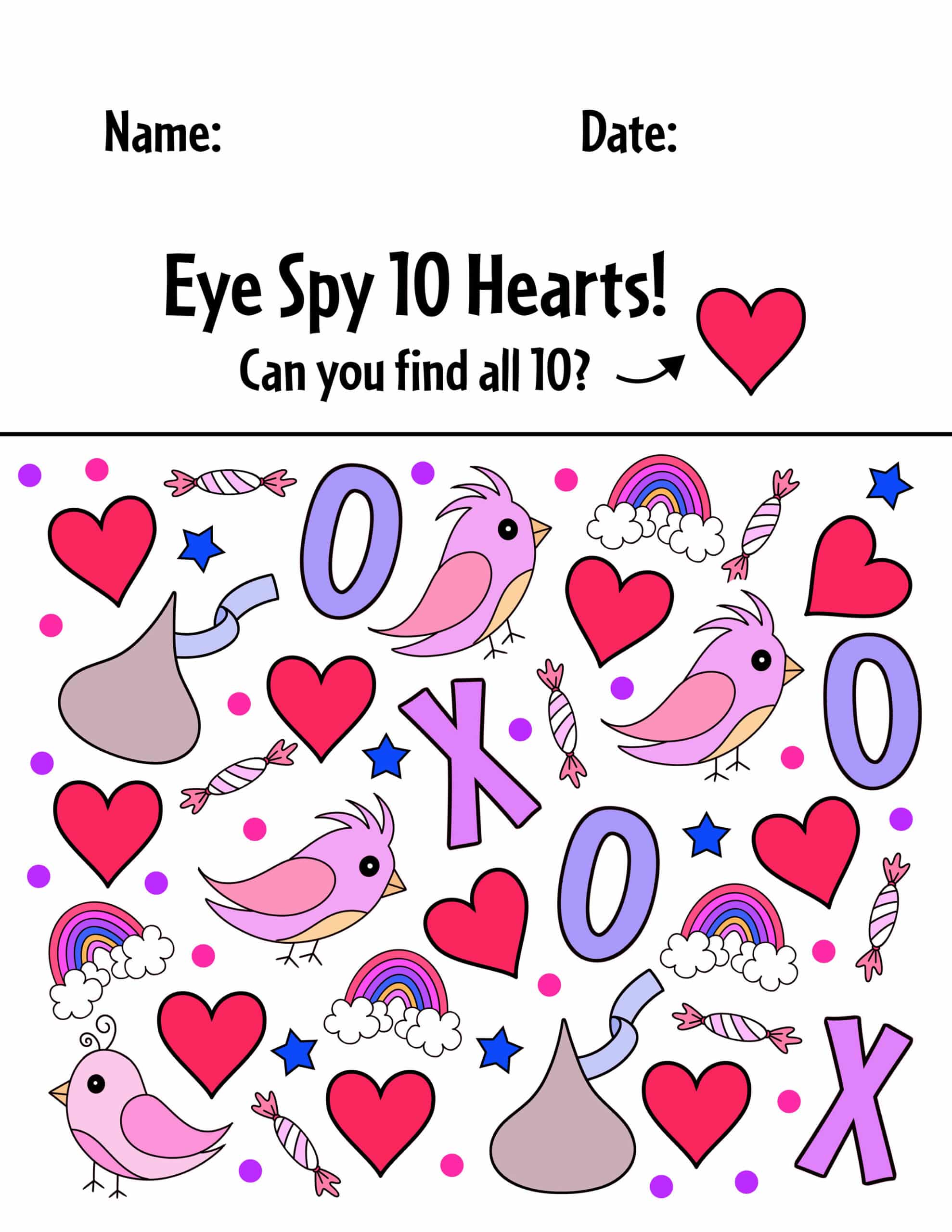 FREE February Worksheets for Preschool ⋆ The Hollydog Blog