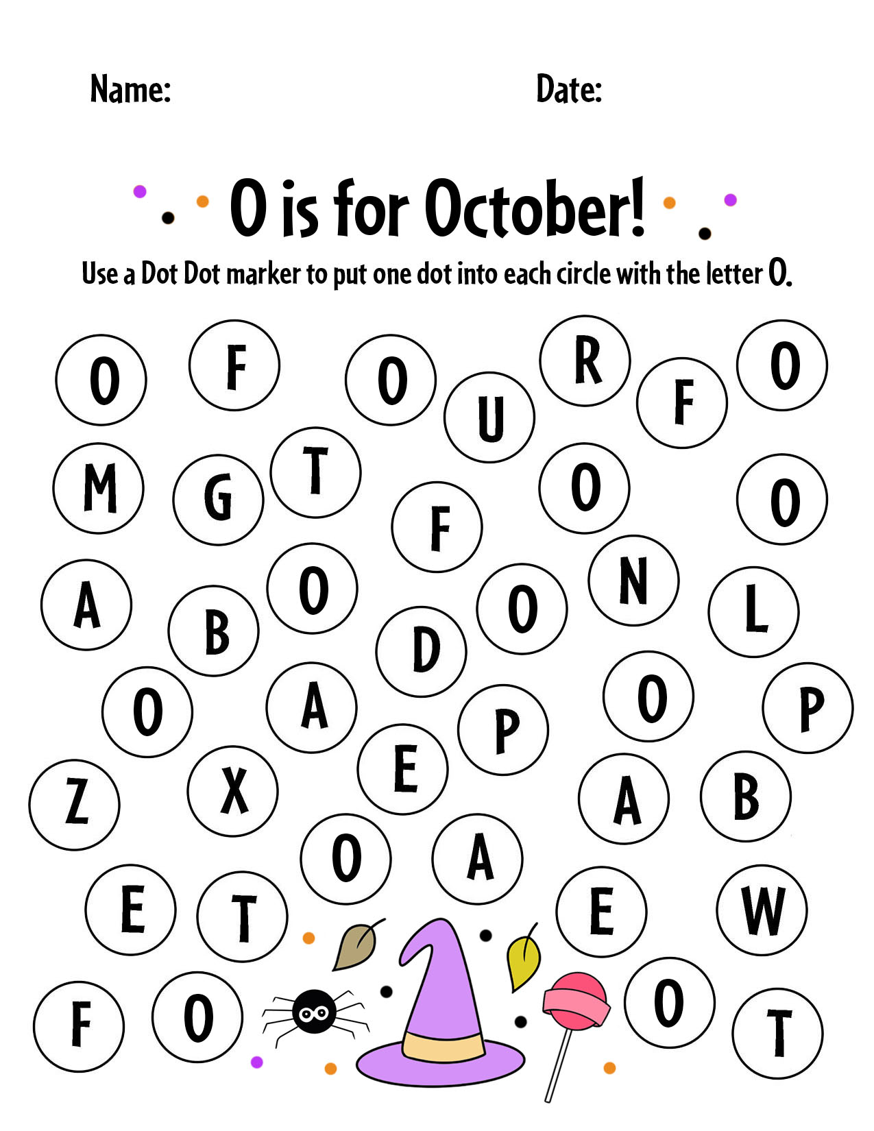 FREE October Worksheets for Preschool ⋆ The Hollydog Blog