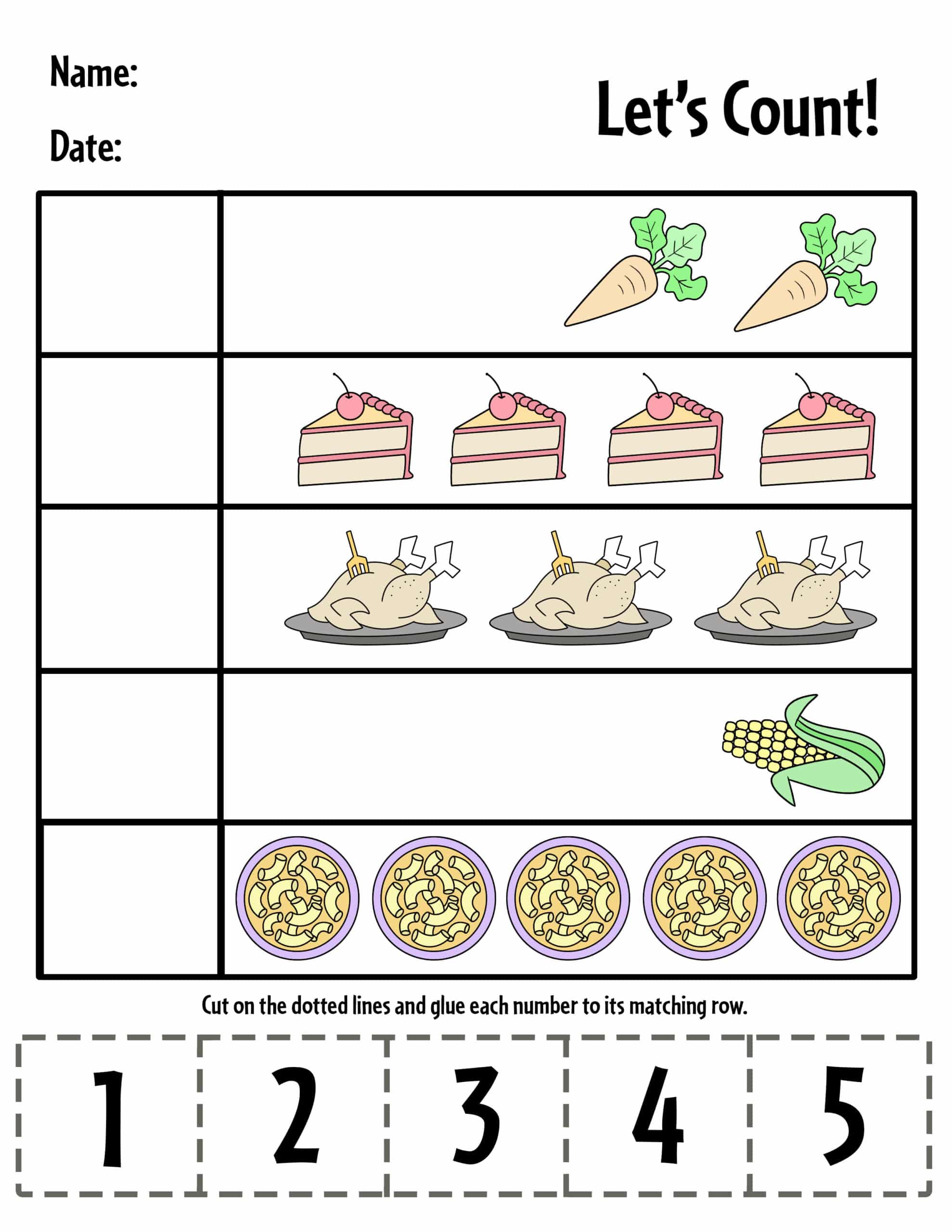 FREE November Worksheets for Preschool ⋆ The Hollydog Blog