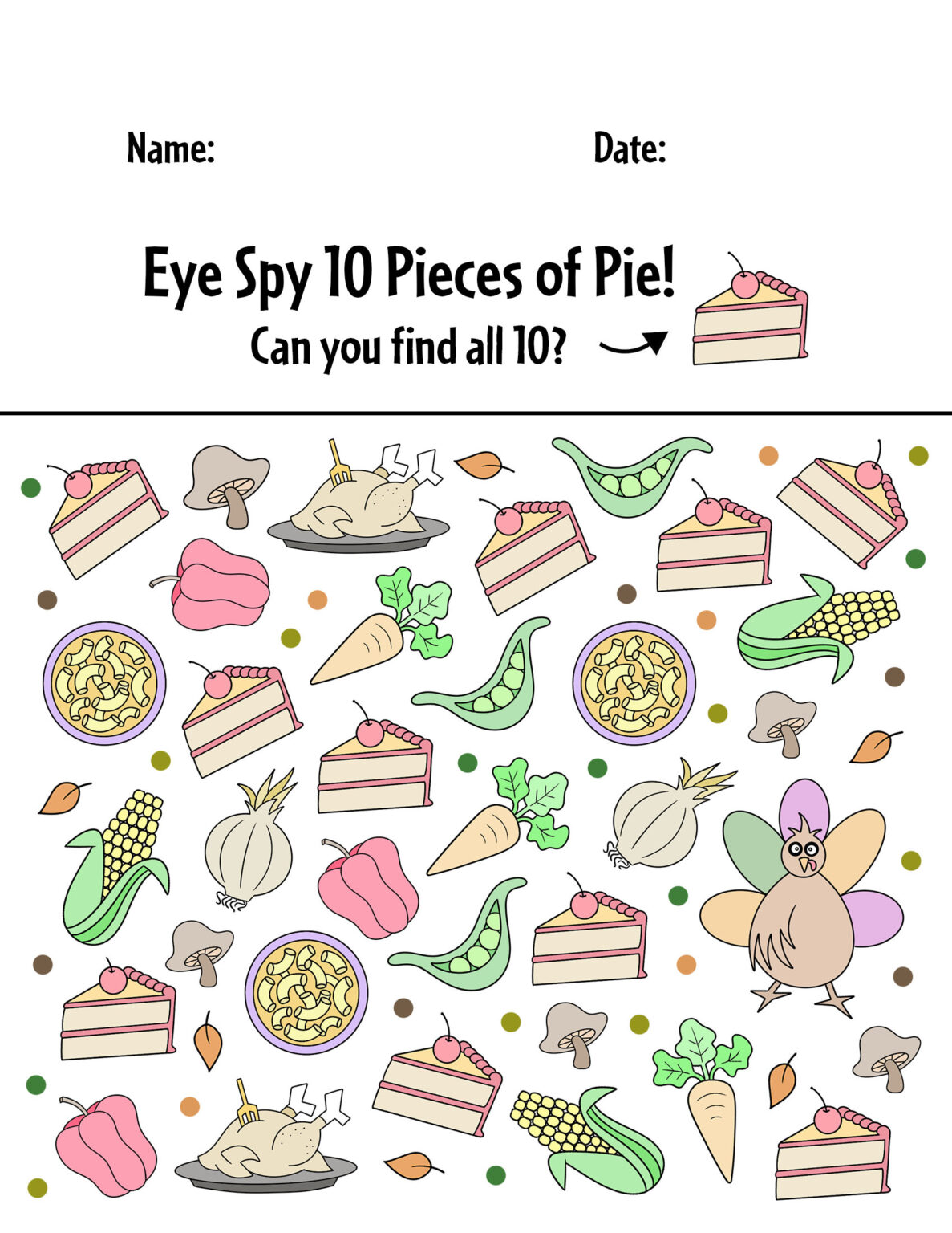 FREE November Worksheets for Preschool ⋆ The Hollydog Blog