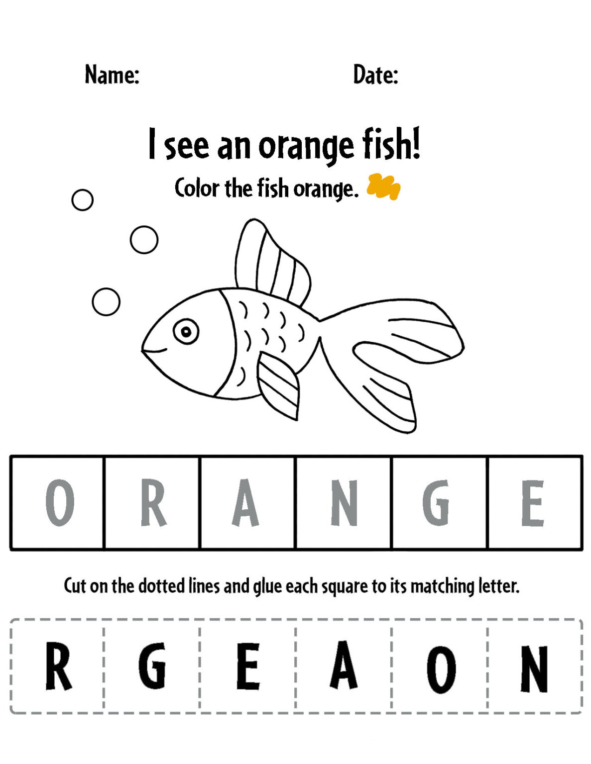 Orange Color Activities And Worksheets For Preschool The Hollydog Blog