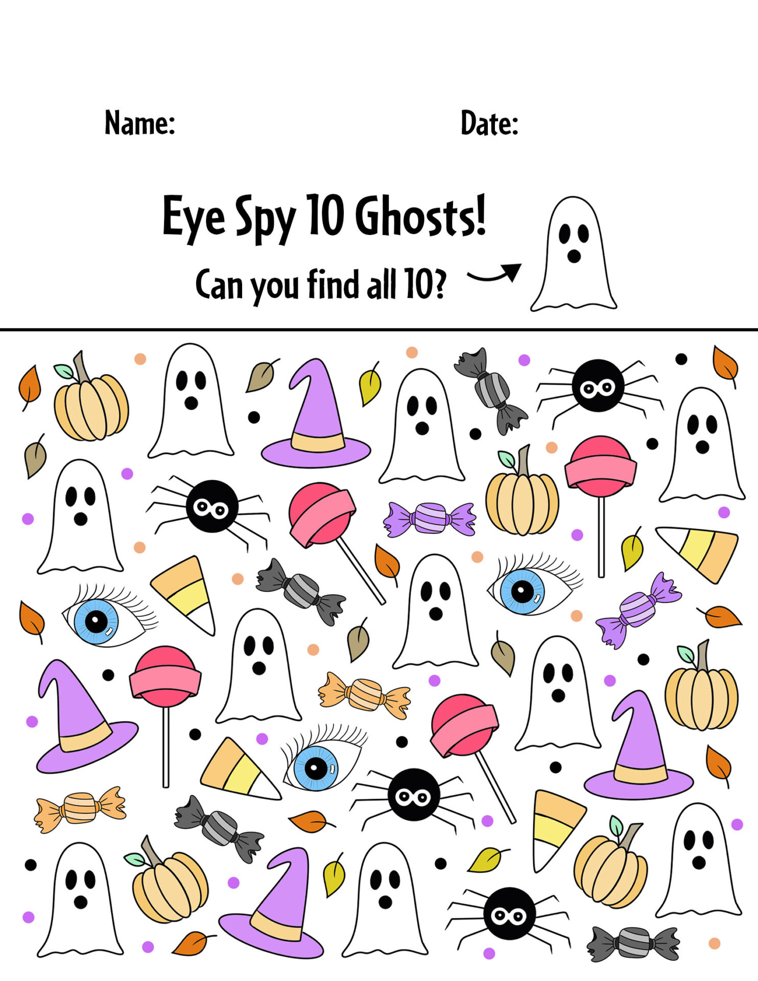 FREE October Worksheets for Preschool ⋆ The Hollydog Blog