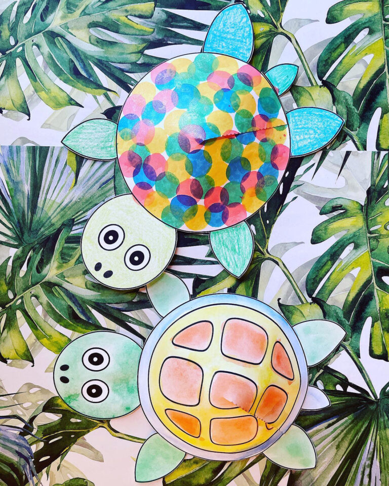 Turtle Craft for Preschool with Free Templates! ⋆ The Hollydog Blog