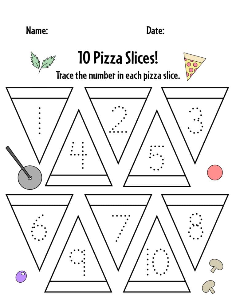 Free Pizza Printables for Preschool! ⋆ The Hollydog Blog