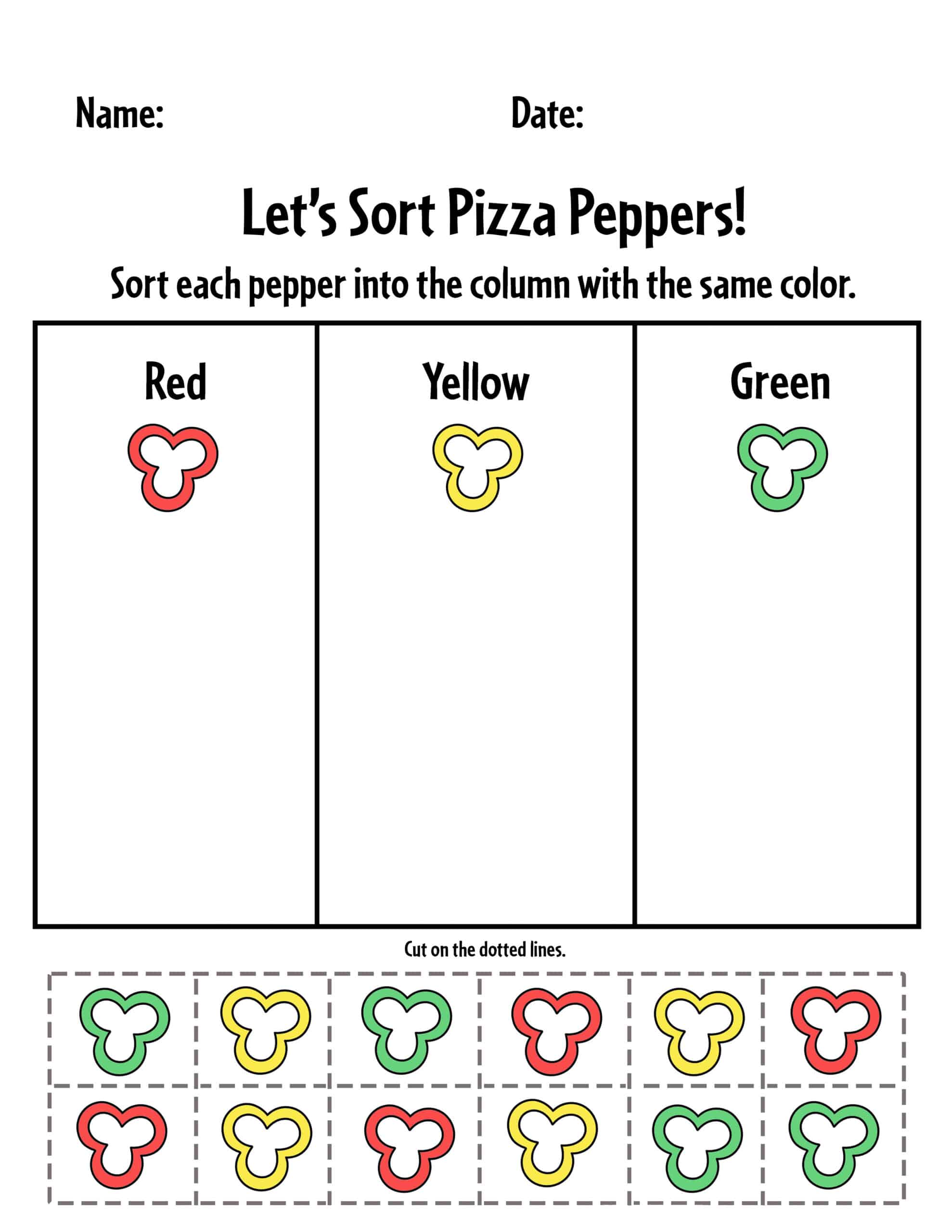 Free Pizza Printables for Preschool! ⋆ The Hollydog Blog
