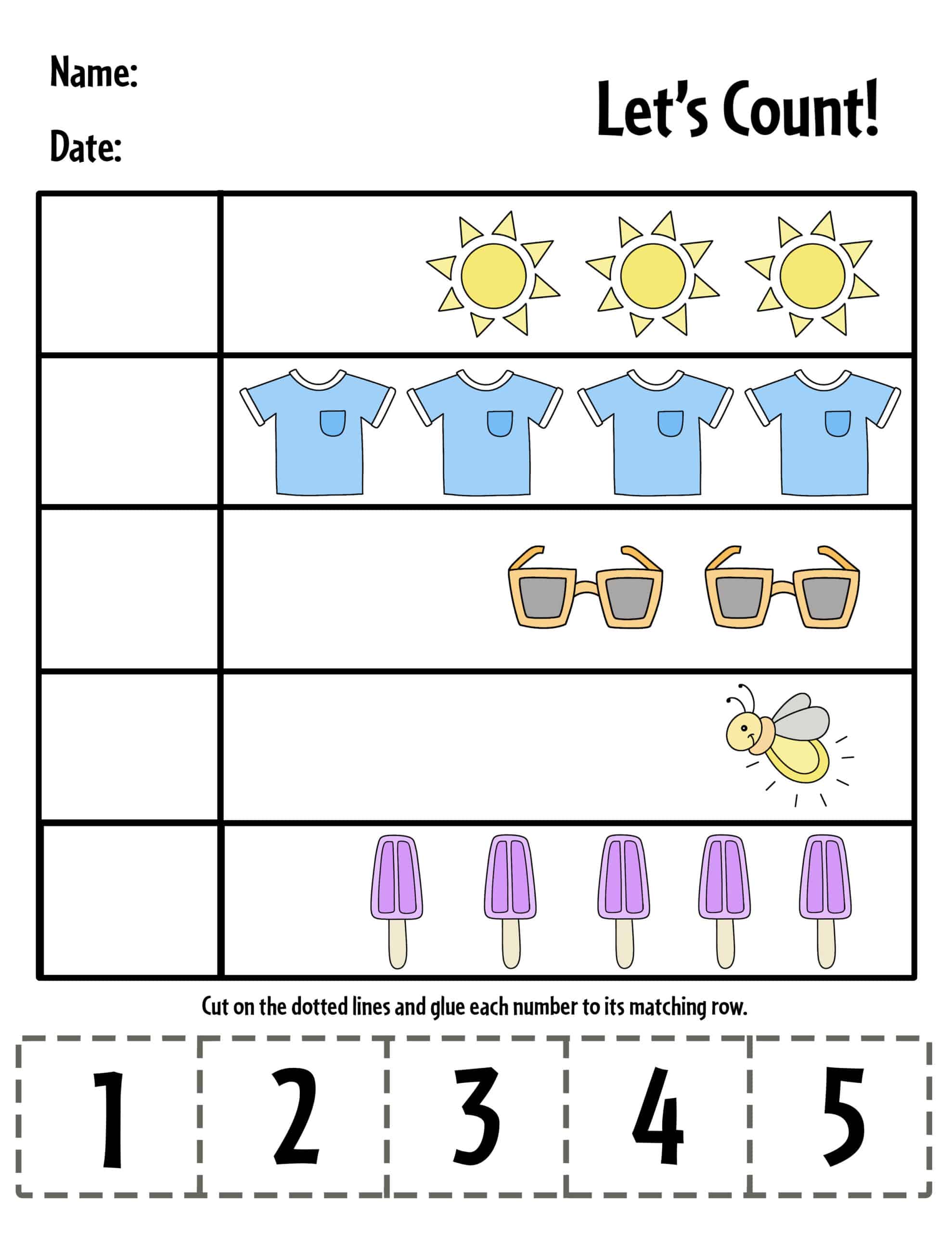 Summer Worksheets for Preschool! ⋆ The Hollydog Blog