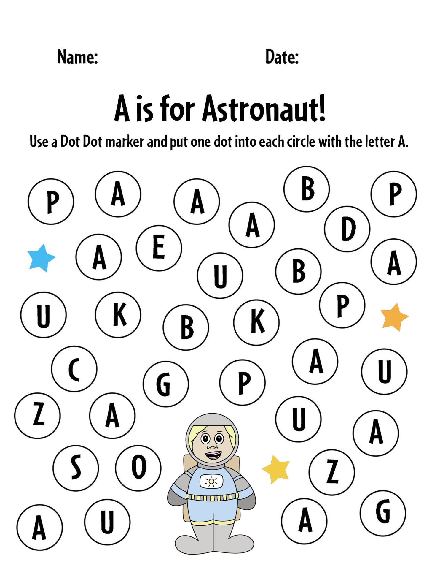 Free Space Activities for Preschool! ⋆ The Hollydog Blog