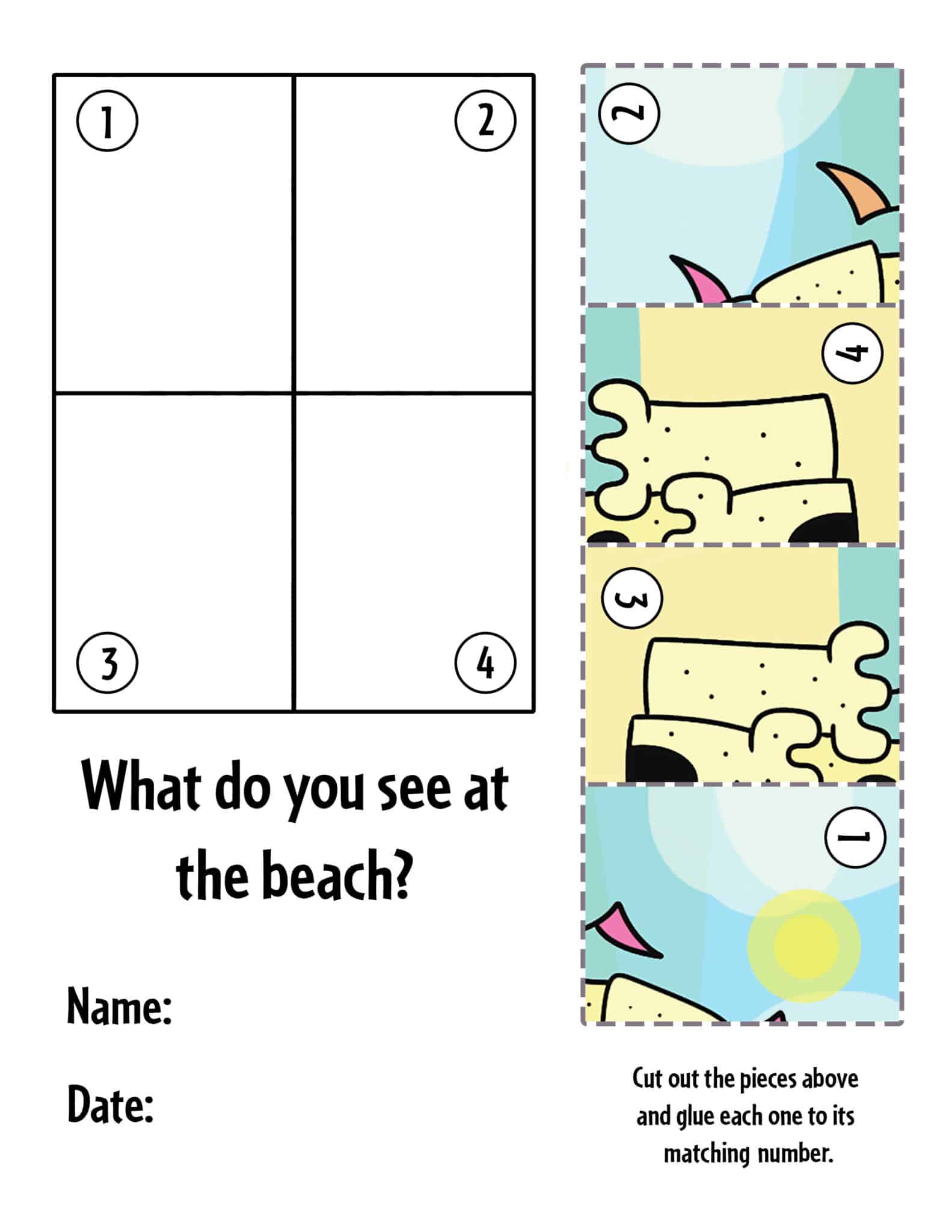 Free Preschool Beach Printables and Activities! ⋆ The Hollydog Blog