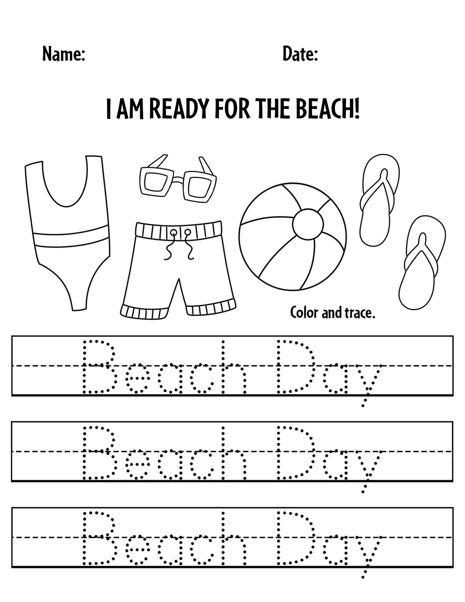 Free Preschool Beach Printables and Activities! ⋆ The Hollydog Blog