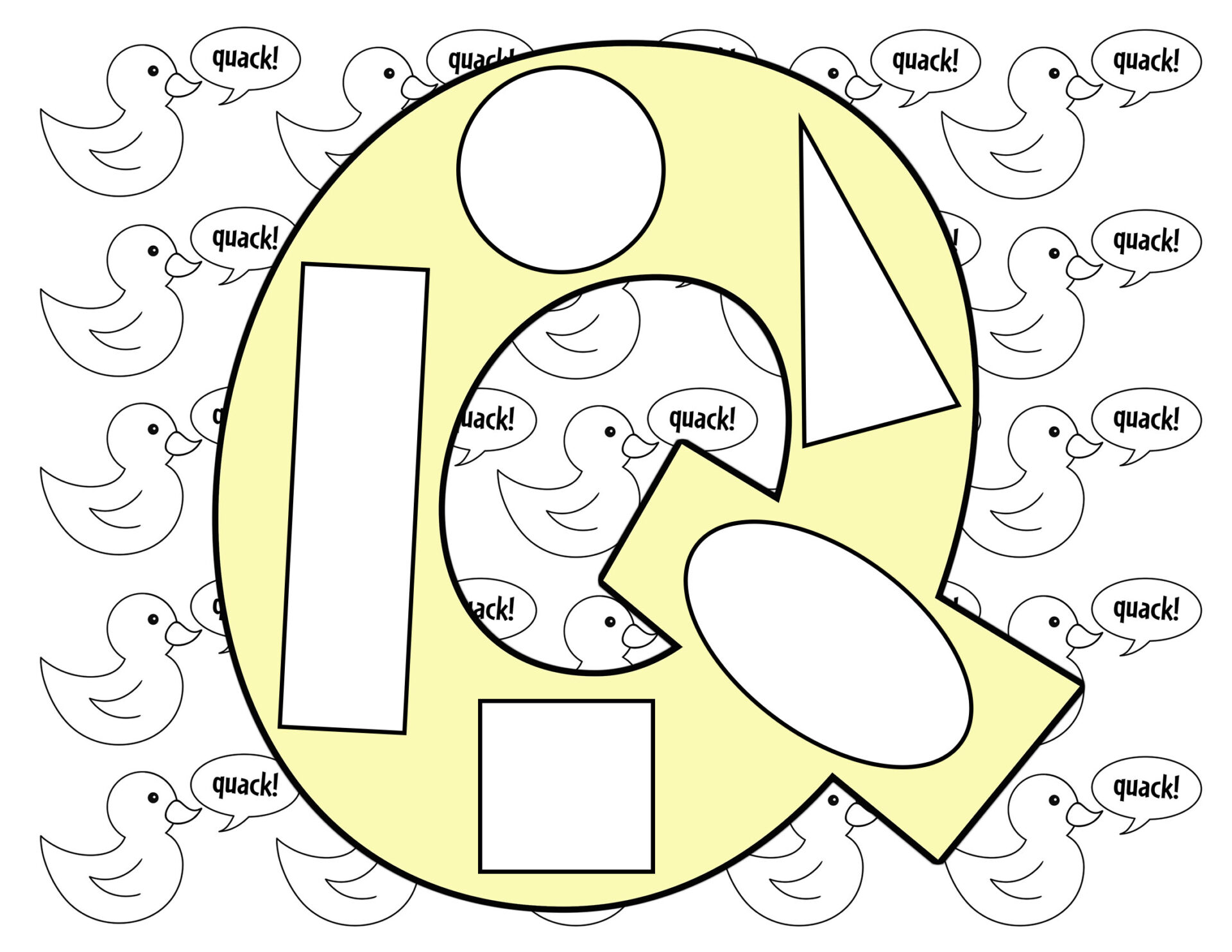 The Letter Q Craft for Preschool! (with free printable templates) ⋆ The ...