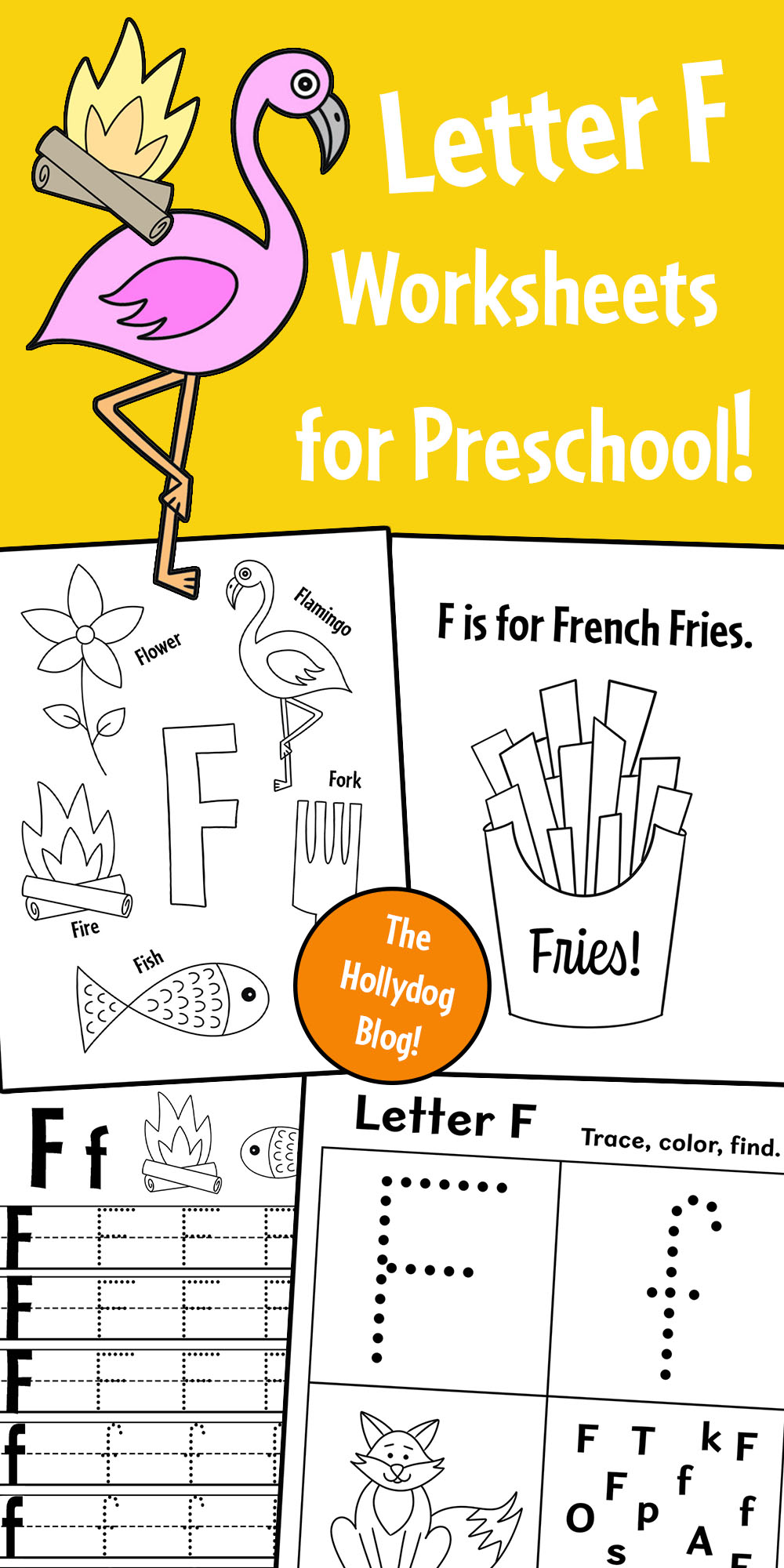 FREE Letter F Worksheets for Preschool! ⋆ The Hollydog Blog