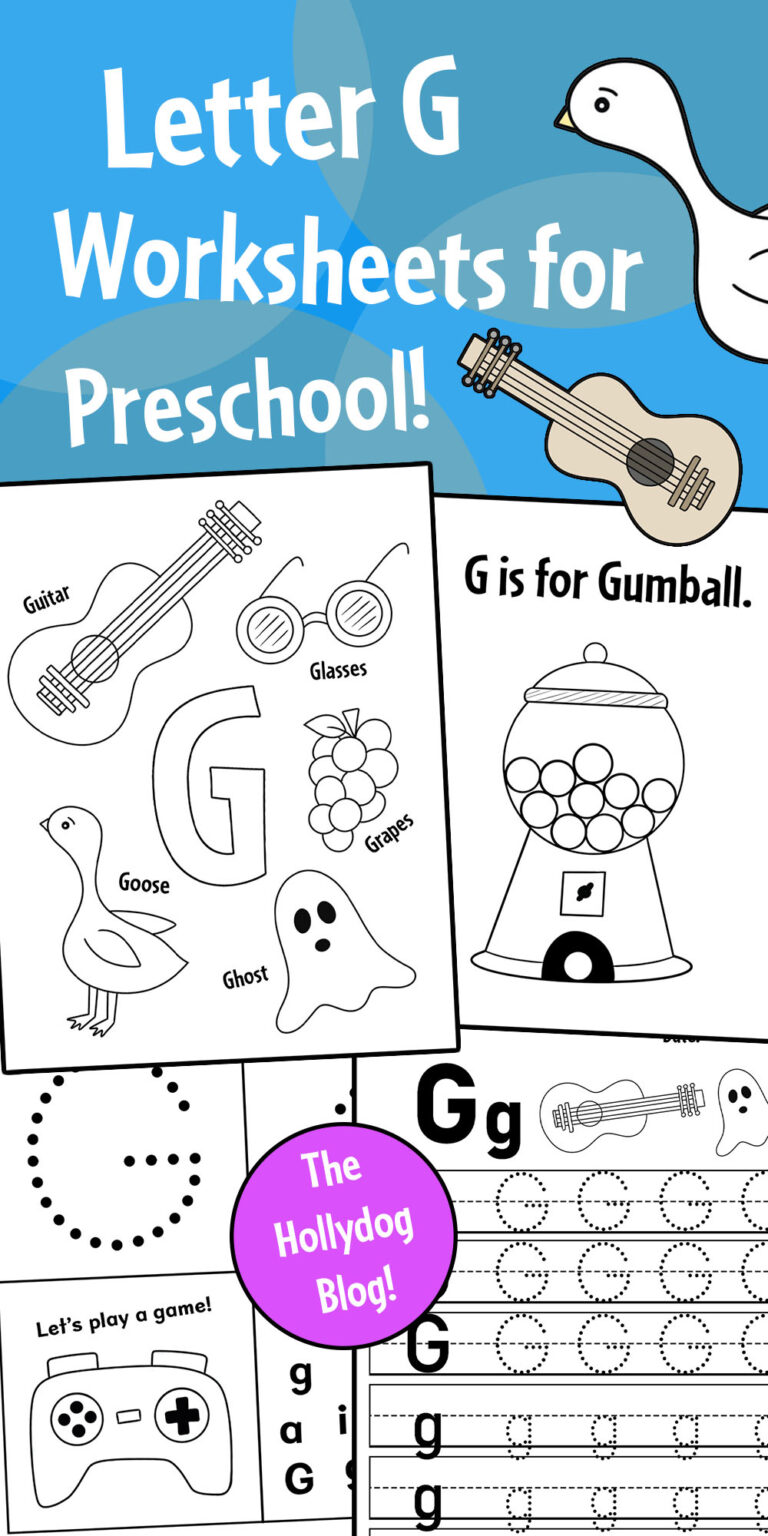 FREE Letter G Worksheets for Preschool! ⋆ The Hollydog Blog