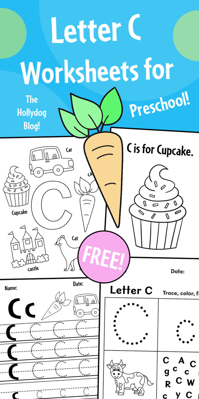 FREE Letter C Worksheets for Preschool ⋆ The Hollydog Blog
