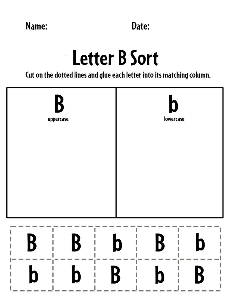 FREE Letter B Worksheets for Preschool! ⋆ The Hollydog Blog