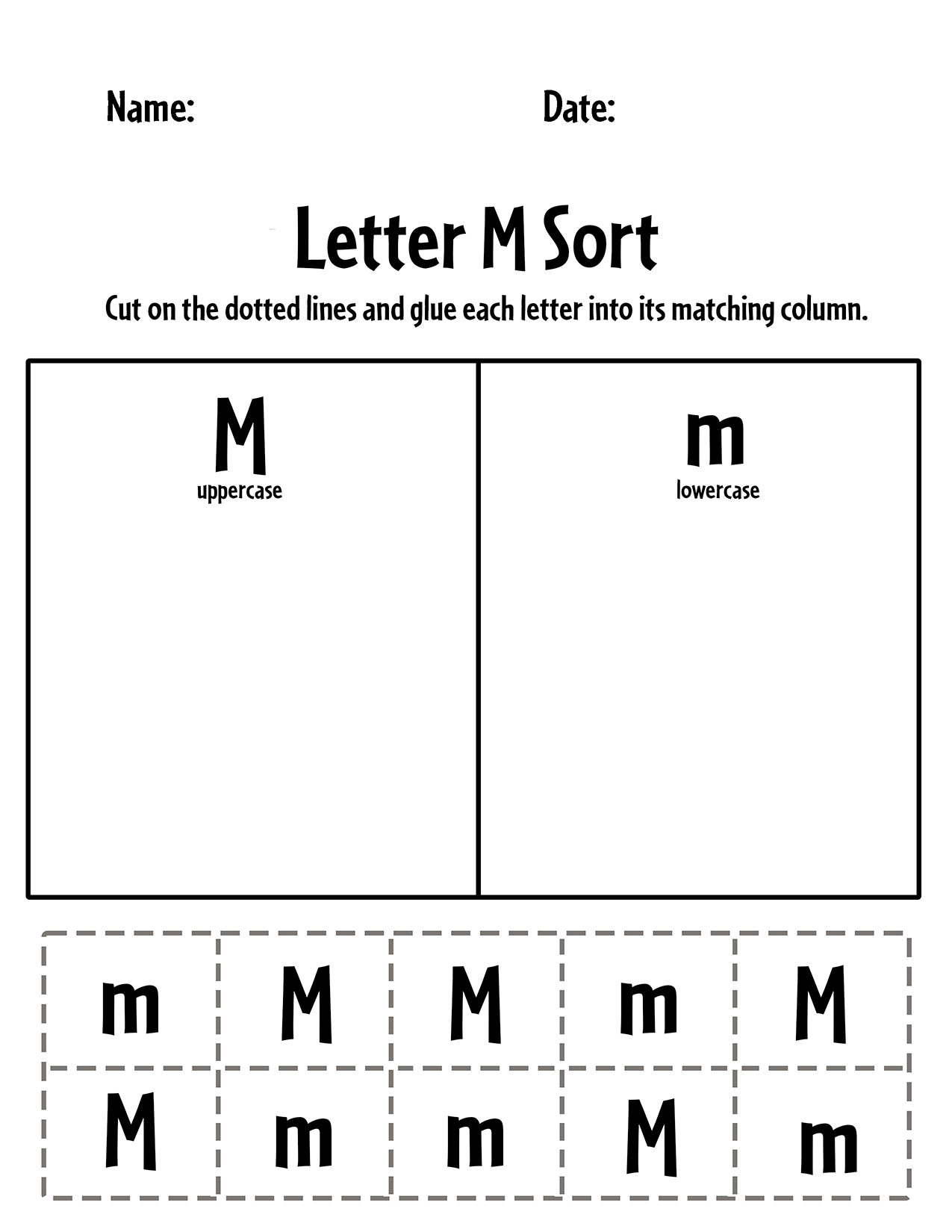 FREE Letter M Worksheets for Preschool ⋆ The Hollydog Blog