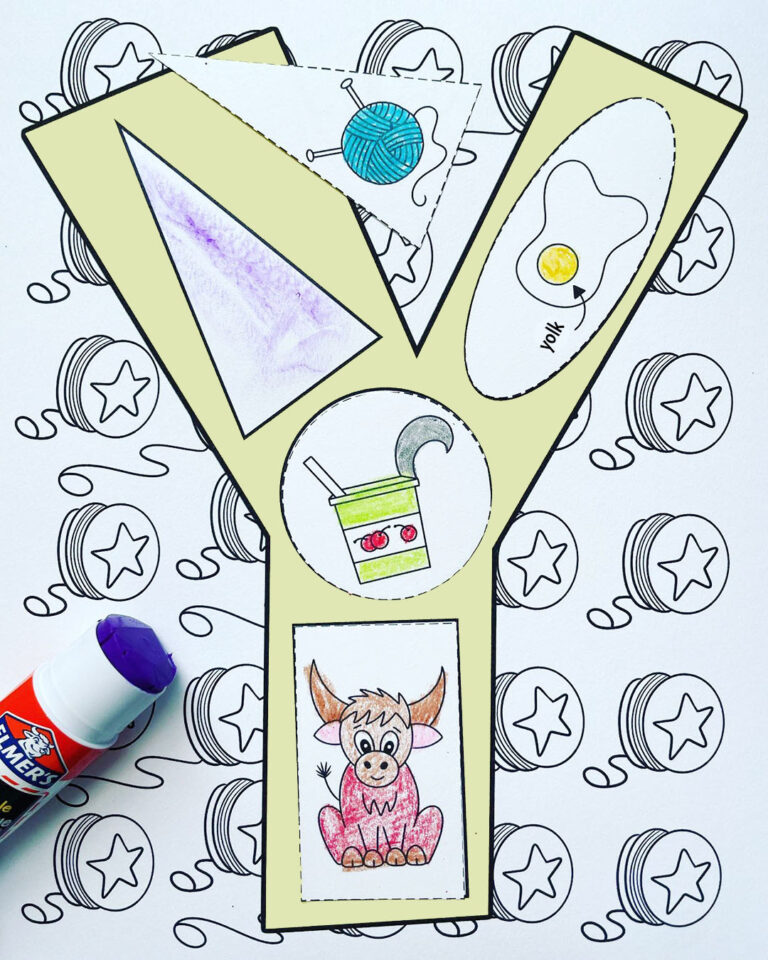 The Letter Y Craft for Preschool! (with free printable cutouts) ⋆ The ...