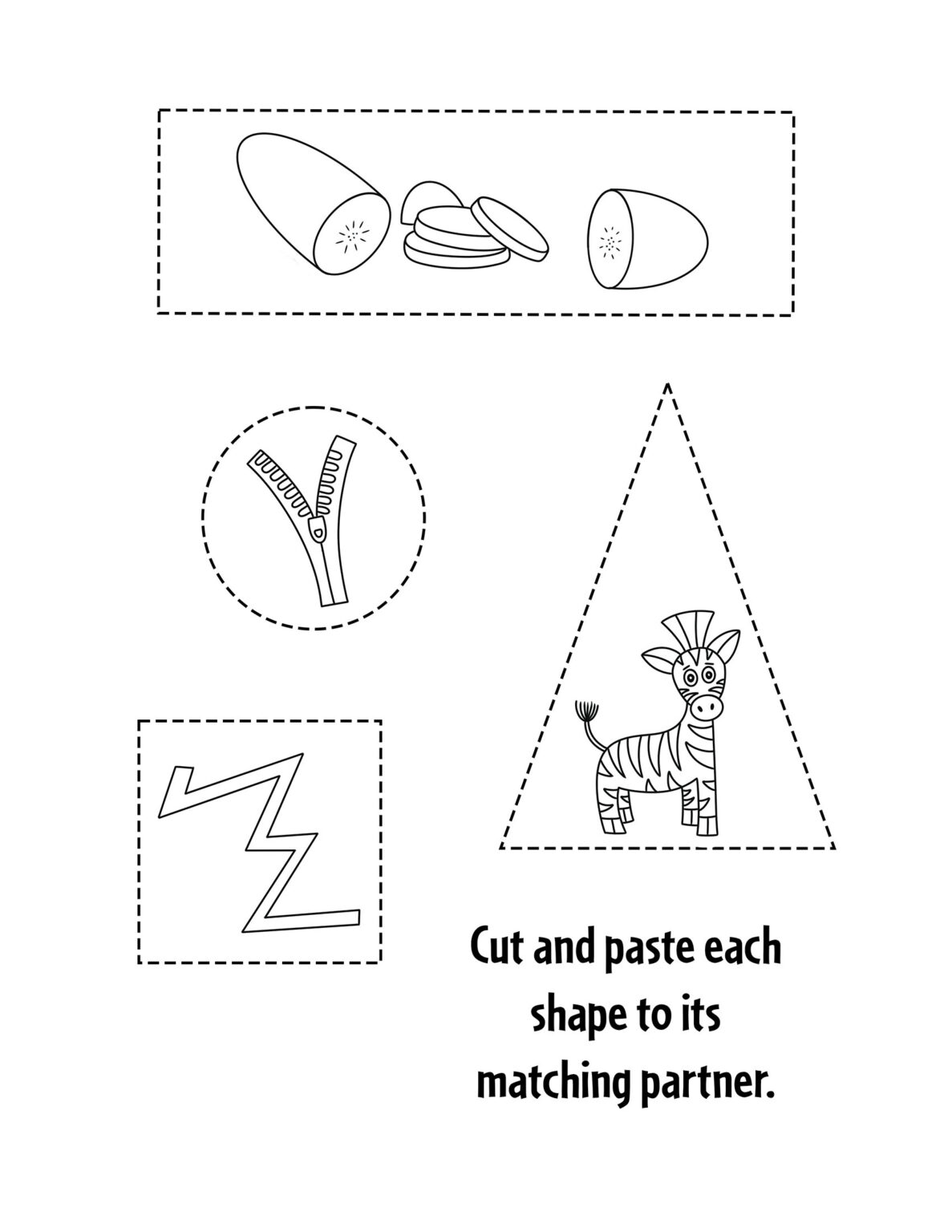 The Letter Z Craft for Preschool! ( with free printable cutouts) ⋆ The ...